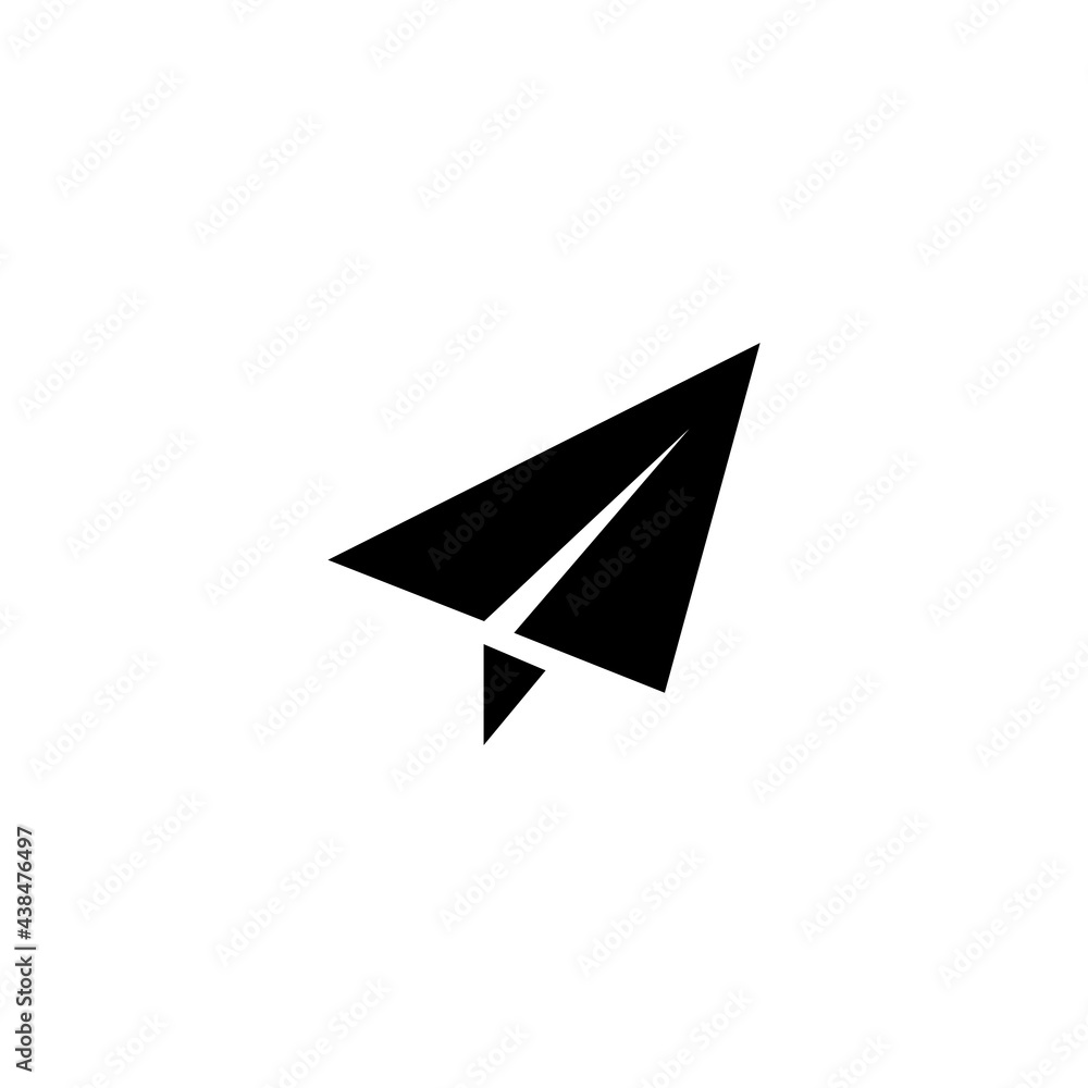 Paper Airplane, Fly Plane, Origami. Flat Vector Icon illustration ...