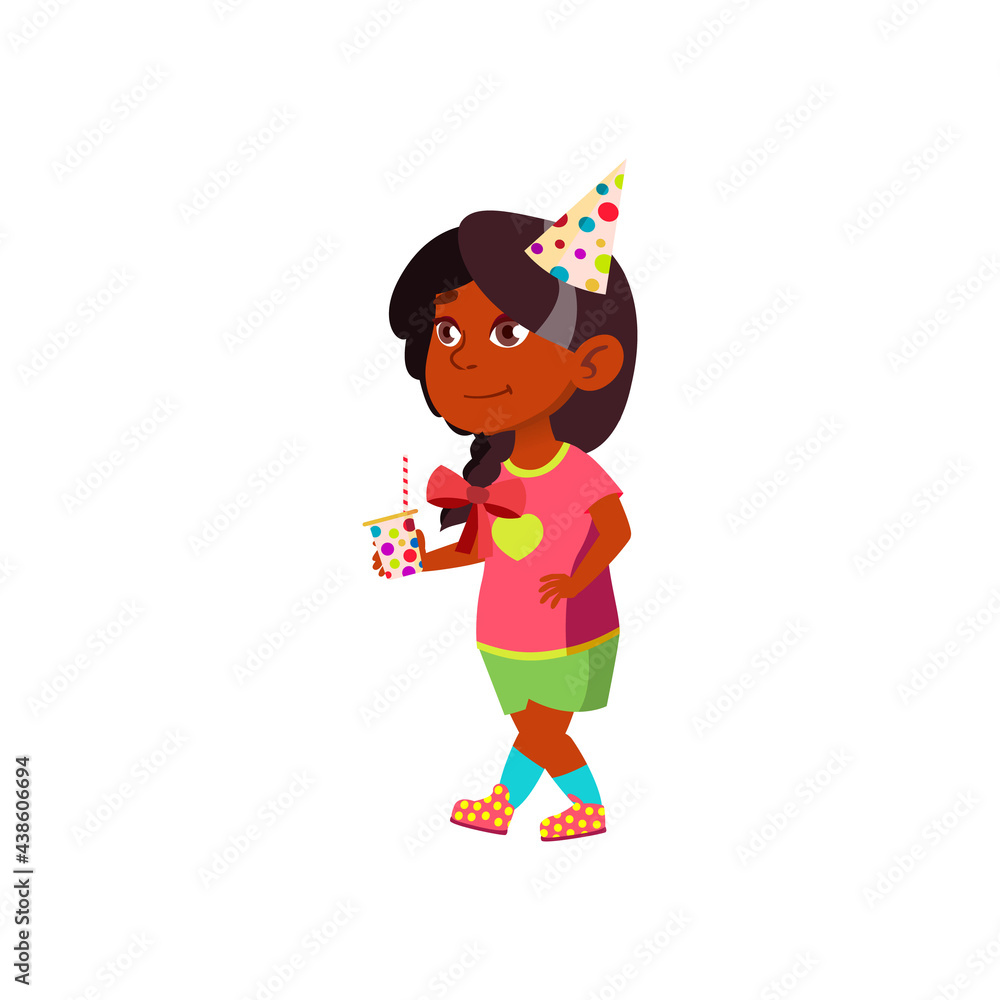 attractive indian girl celebrate birthday cartoon vector. attractive ...