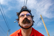 Man Bicycle Monocle Moustache Free Stock Photo - Public Domain Pictures