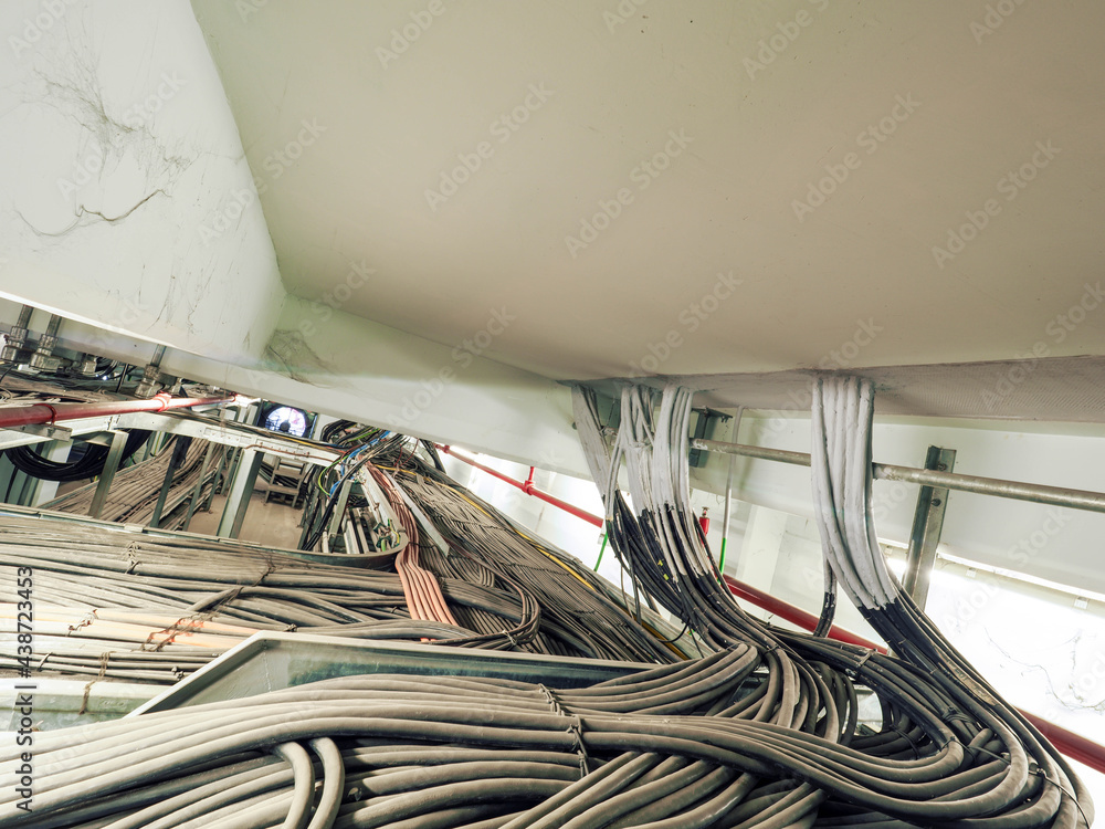 Power cables and instrument cables were installed with cable trays in ...