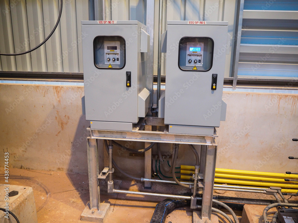 EDI electro deionization systems in power plant. Stock Photo | Adobe Stock