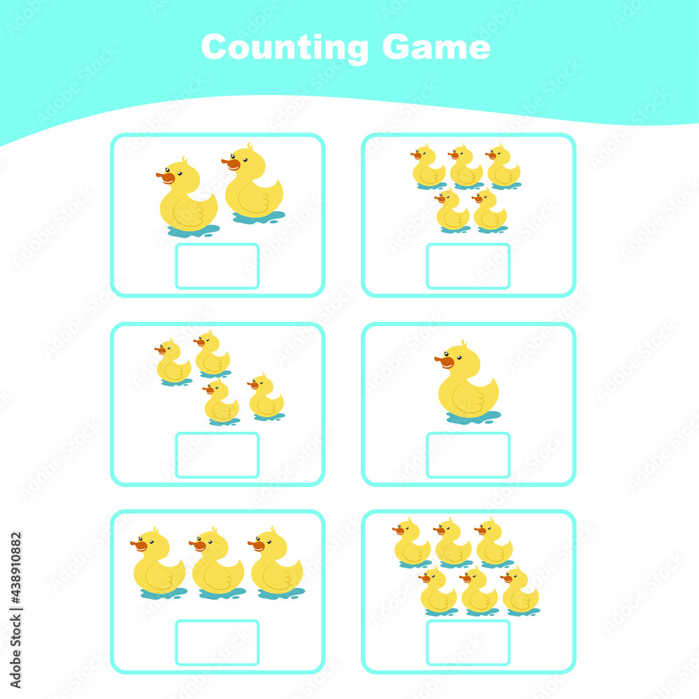 Counting game for preschool children. This worksheet is good for ...