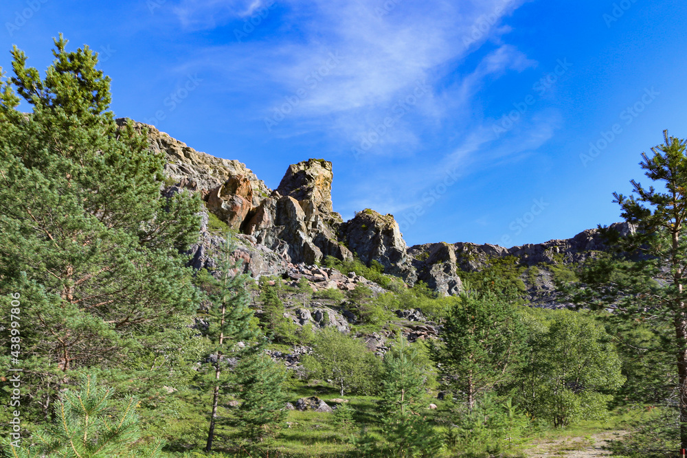 Rocky landscape on Leka island - 400 million years ago, the seabed ...