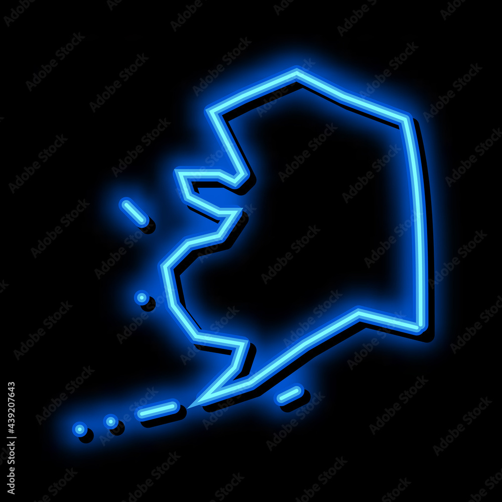 arctic continent neon light sign vector. Glowing bright icon arctic ...