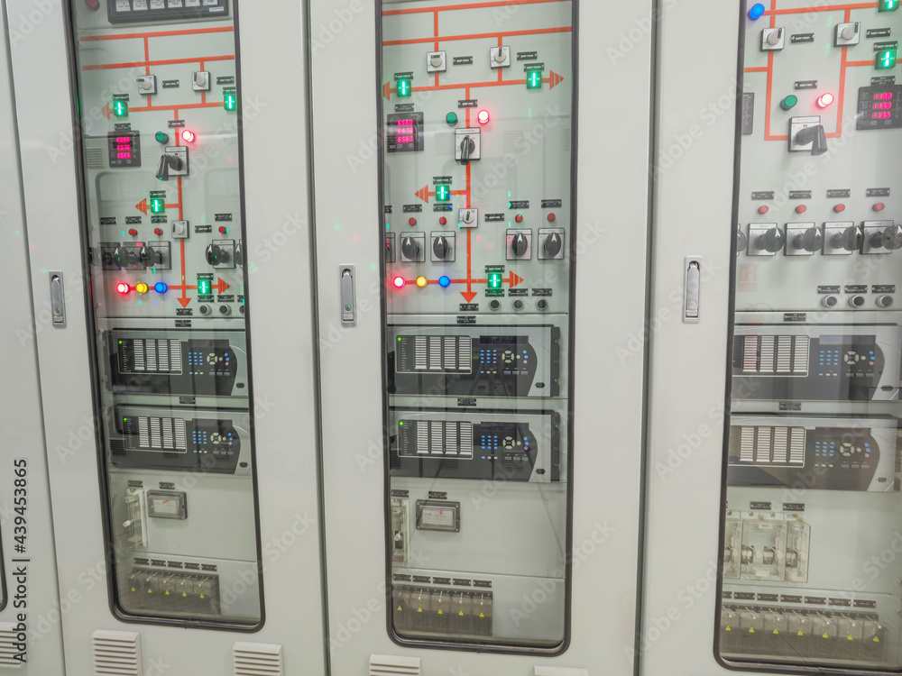 Electrical switchgear,Industrial electrical switch panel at substation ...