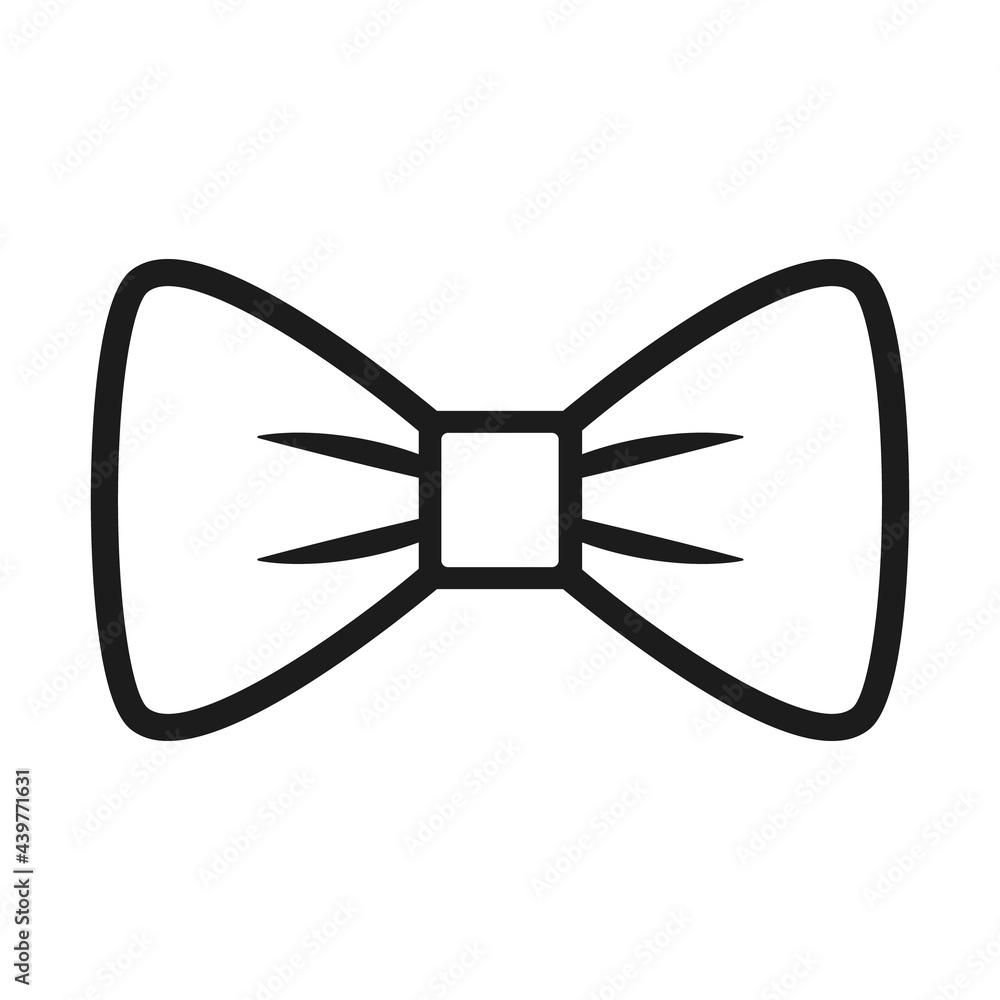 Formal attire, bow line art. Evening dress code, formal night vector ...