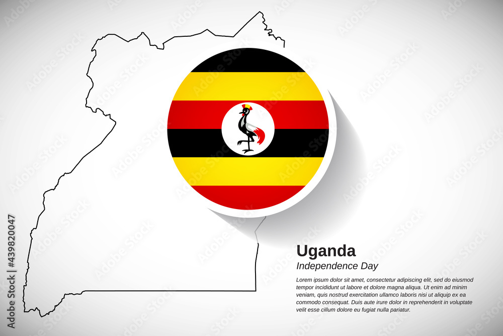 Vector de Stock Independence day of Uganda. Creative country flag of ...