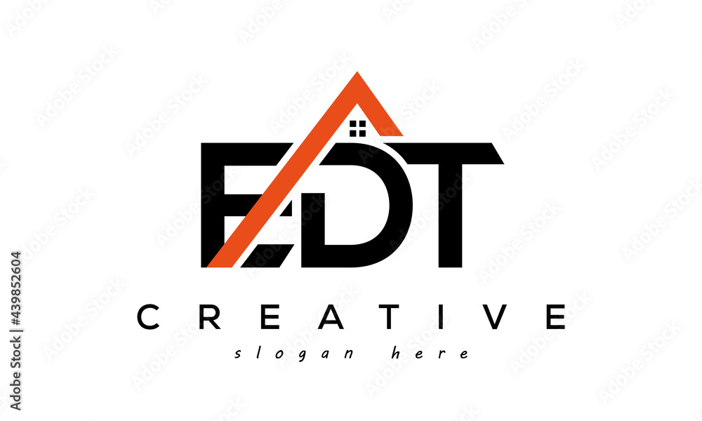 EDT letters real estate construction logo vector Stock Vector | Adobe Stock