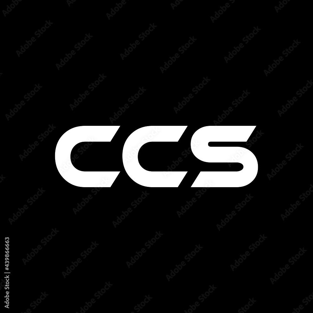 CCS letter logo design with black background in illustrator, vector ...