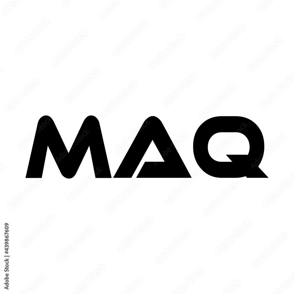 MAQ letter logo design with white background in illustrator, vector ...