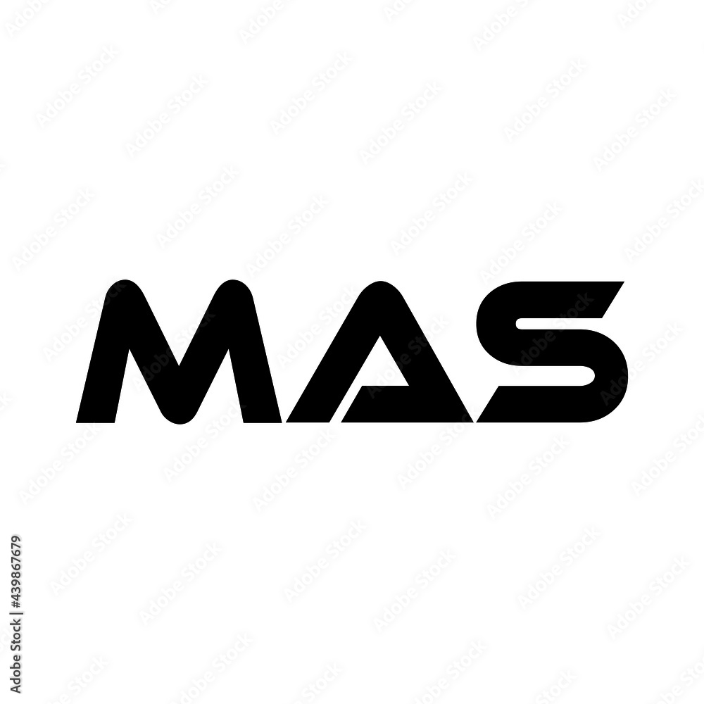 MAS letter logo design with white background in illustrator, vector ...