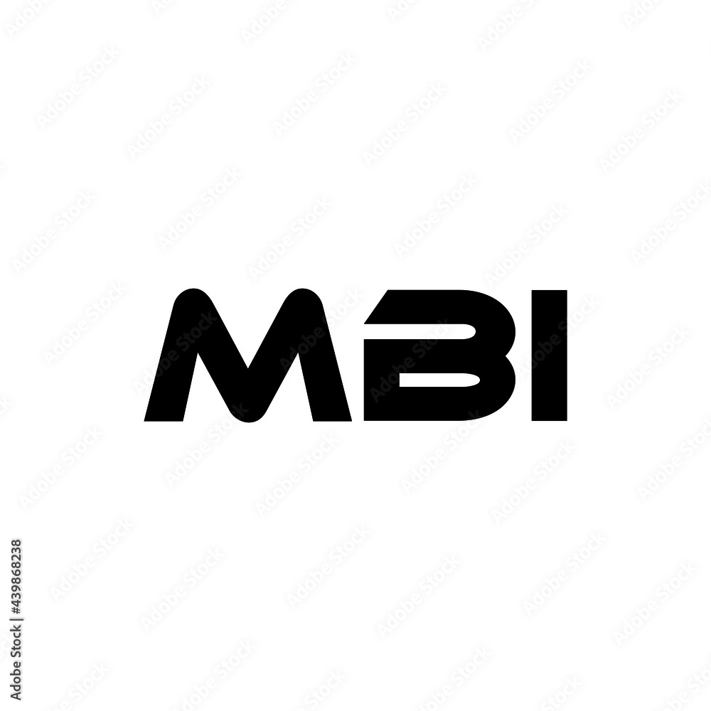 MBI letter logo design with white background in illustrator, vector ...