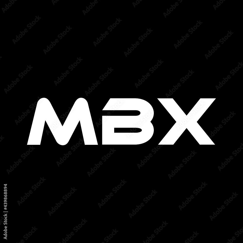 MBX letter logo design with black background in illustrator, vector ...