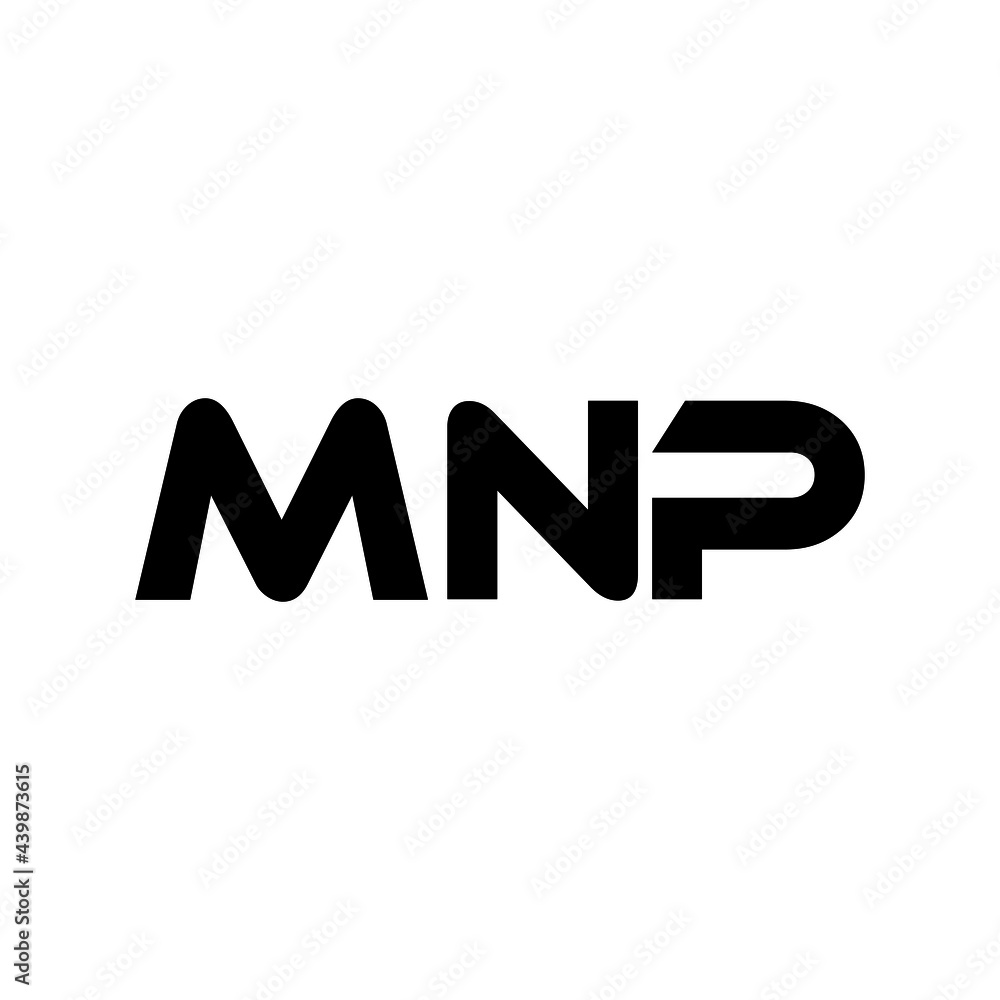MNP letter logo design with white background in illustrator, vector ...