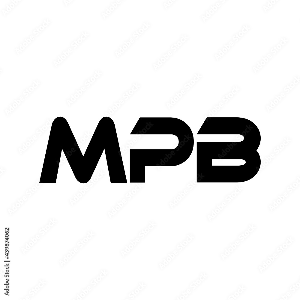 MPB letter logo design with white background in illustrator, vector ...