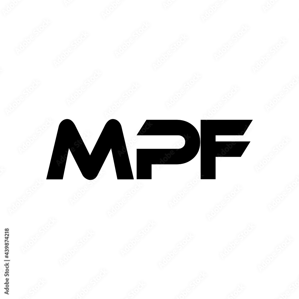 MPF letter logo design with white background in illustrator, vector ...