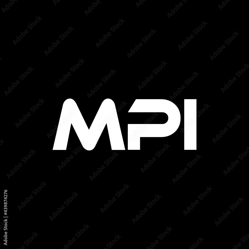 Stock-Vektorgrafik „MPI letter logo design with black background in ...
