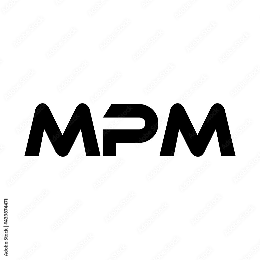 MPM letter logo design with white background in illustrator, vector ...