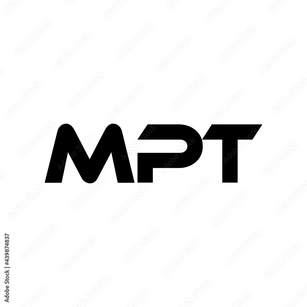 MPT letter logo design with white background in illustrator, vector ...