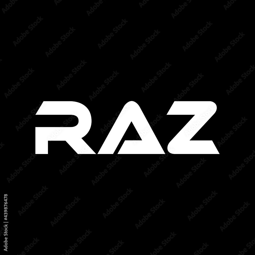 RAZ letter logo design with black background in illustrator, vector ...