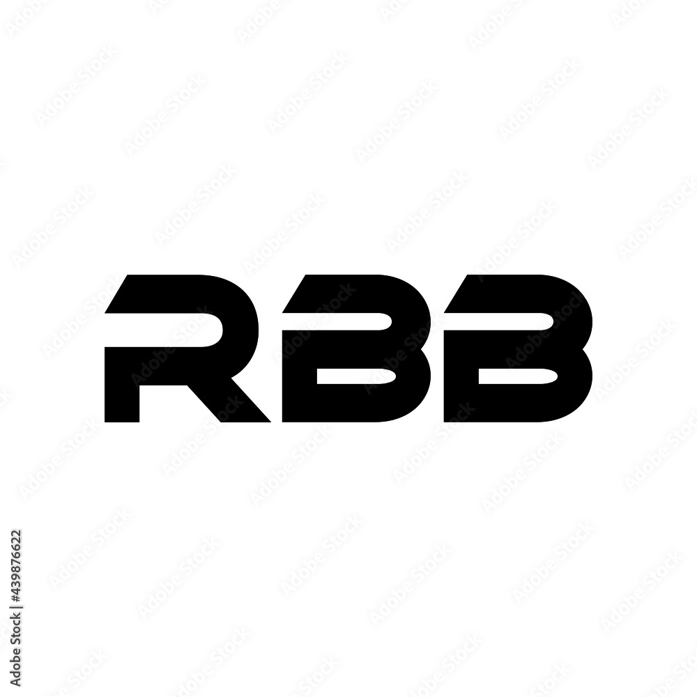 RBB letter logo design with white background in illustrator, vector ...