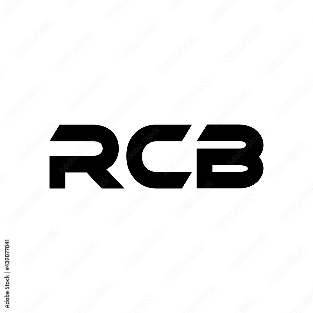 RCB letter logo design with white background in illustrator, vector ...