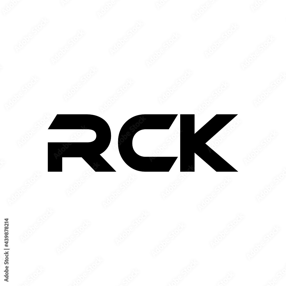 Stock-Vektorgrafik „RCK letter logo design with white background in ...