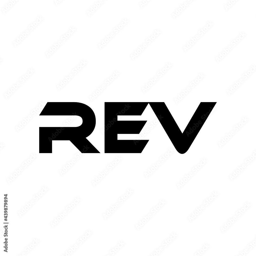 Stock-Vektorgrafik „REV letter logo design with white background in ...