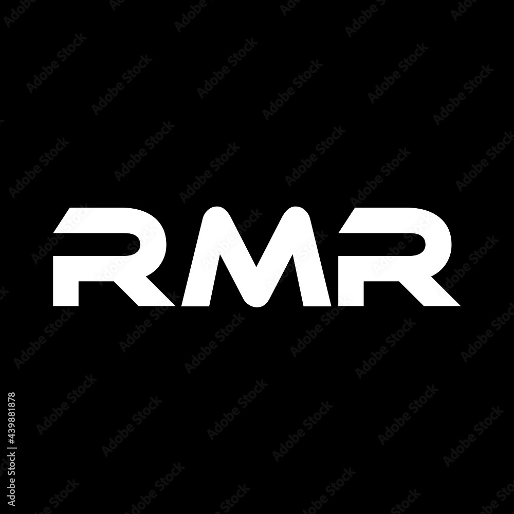 RMR letter logo design with black background in illustrator, vector ...