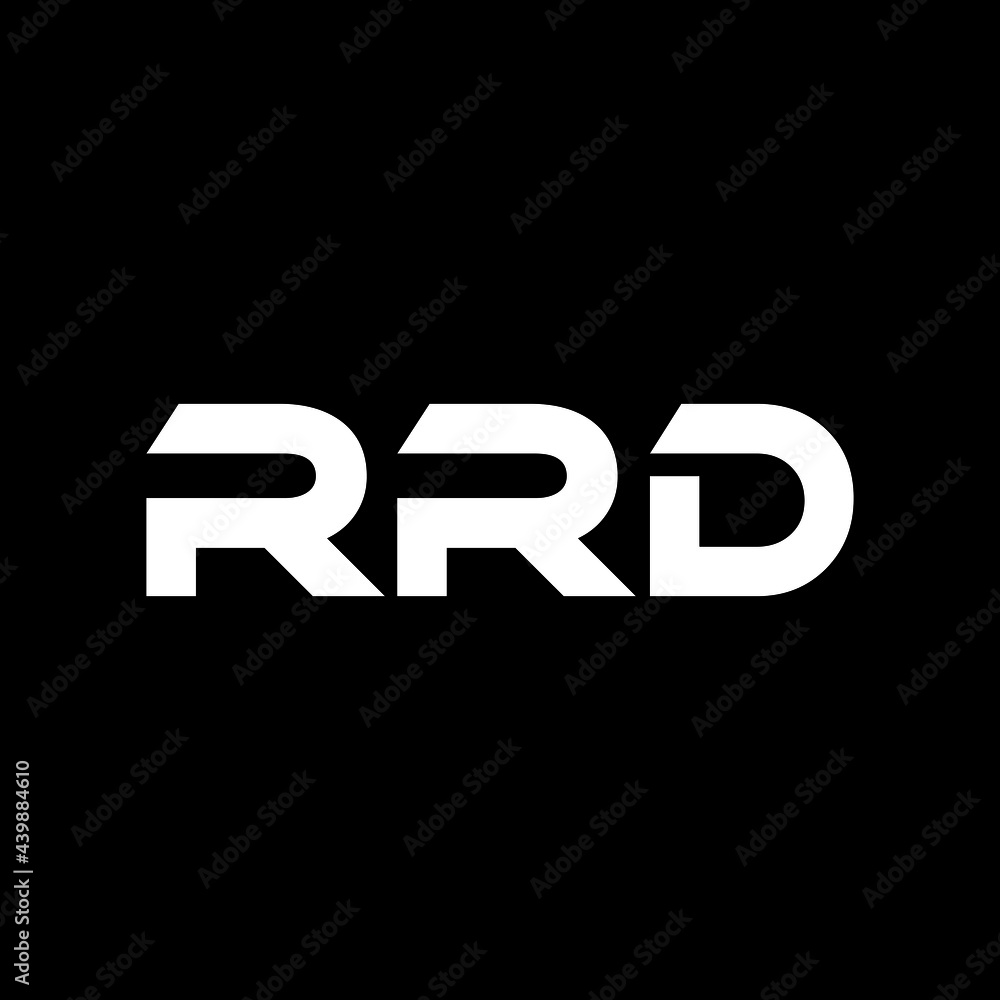 Vector de Stock RRD letter logo design with black background in ...