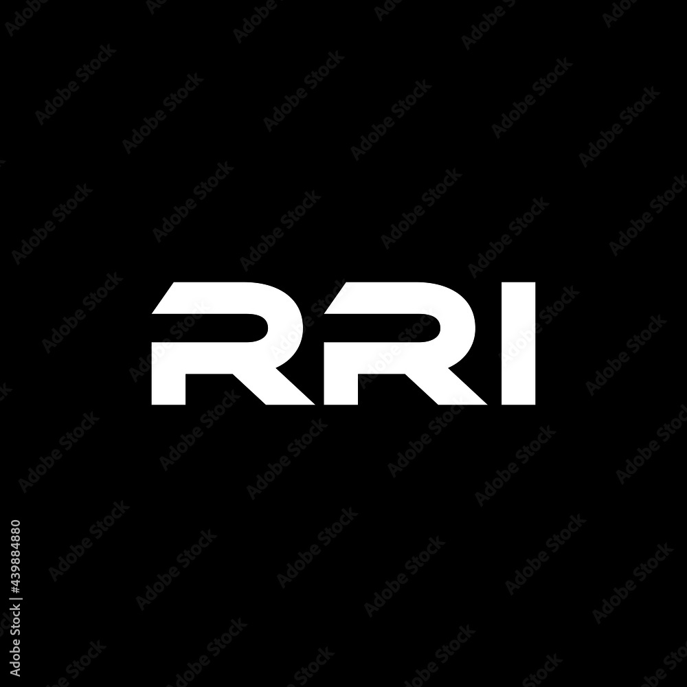 RRI letter logo design with black background in illustrator, vector ...