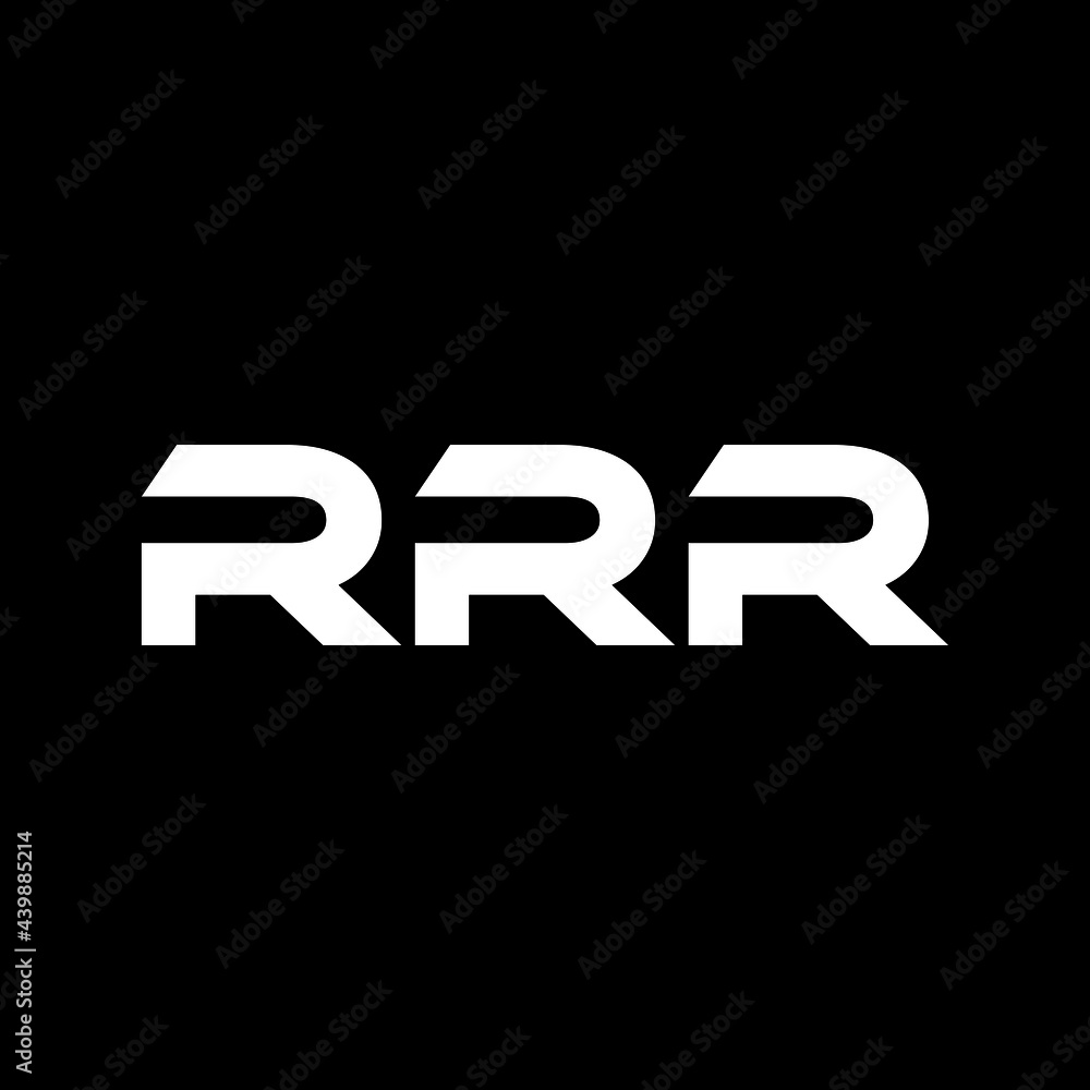 RRR letter logo design with black background in illustrator, vector ...