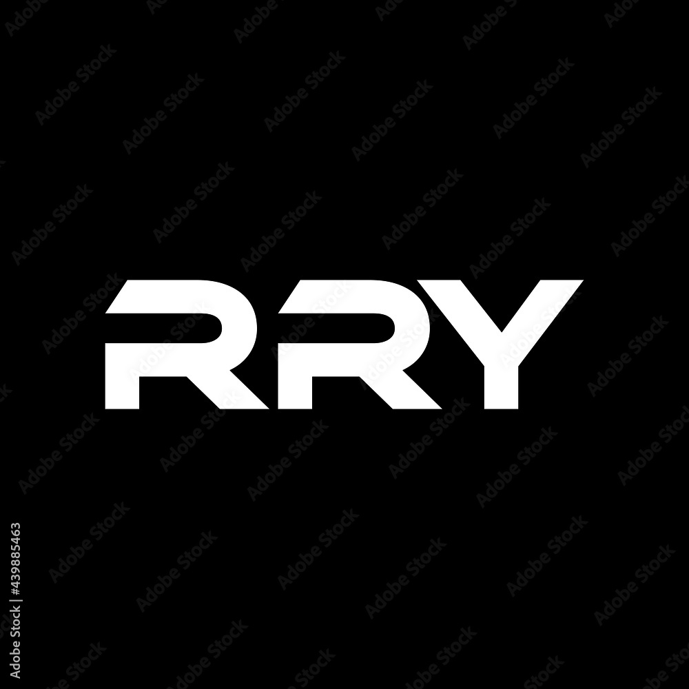 RRY letter logo design with black background in illustrator, vector ...