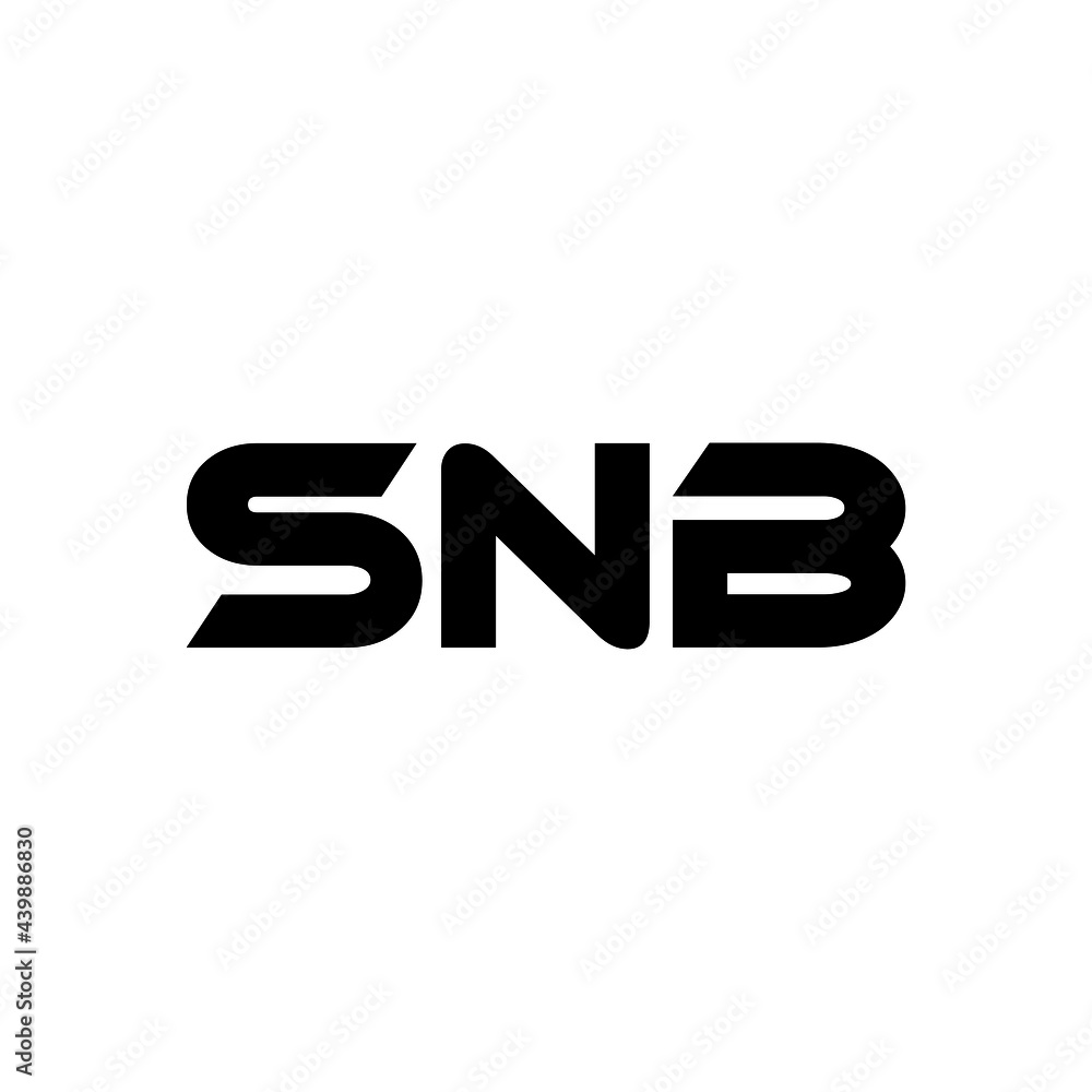 SNB letter logo design with white background in illustrator, vector ...