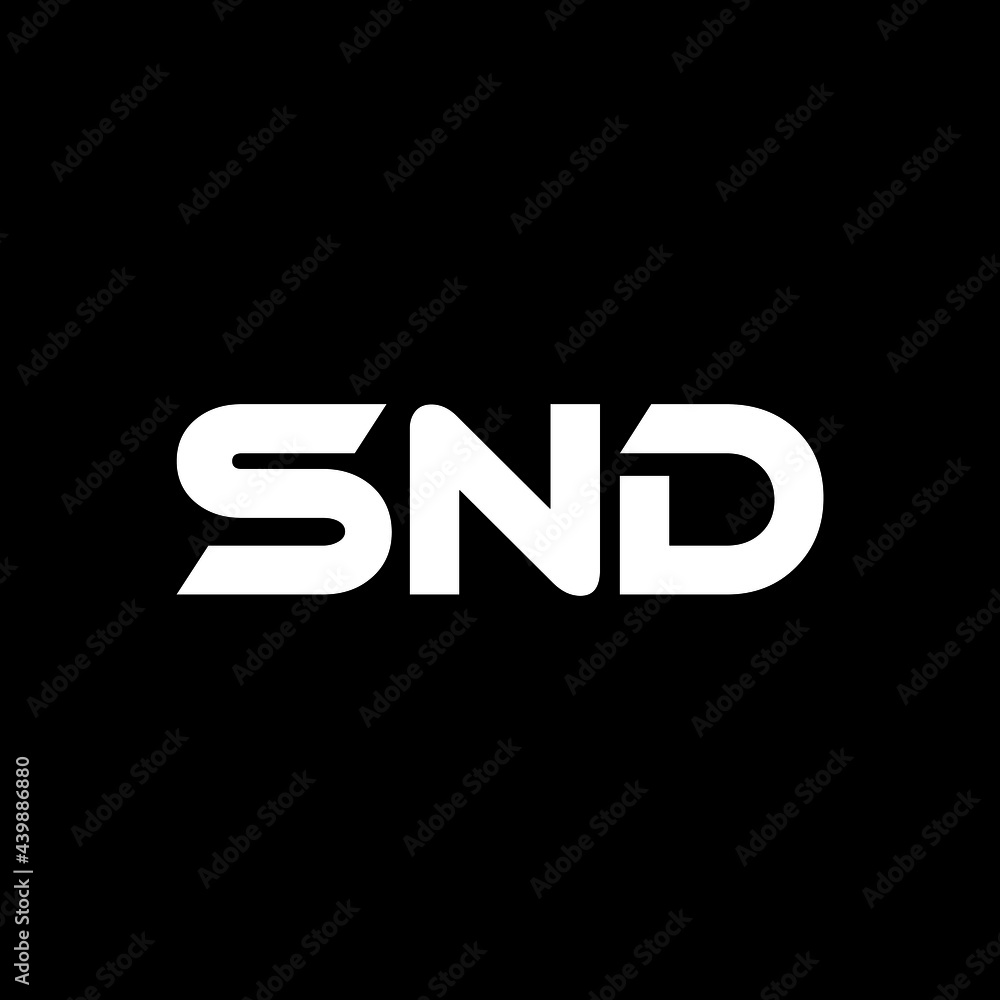 SND letter logo design with black background in illustrator, vector ...