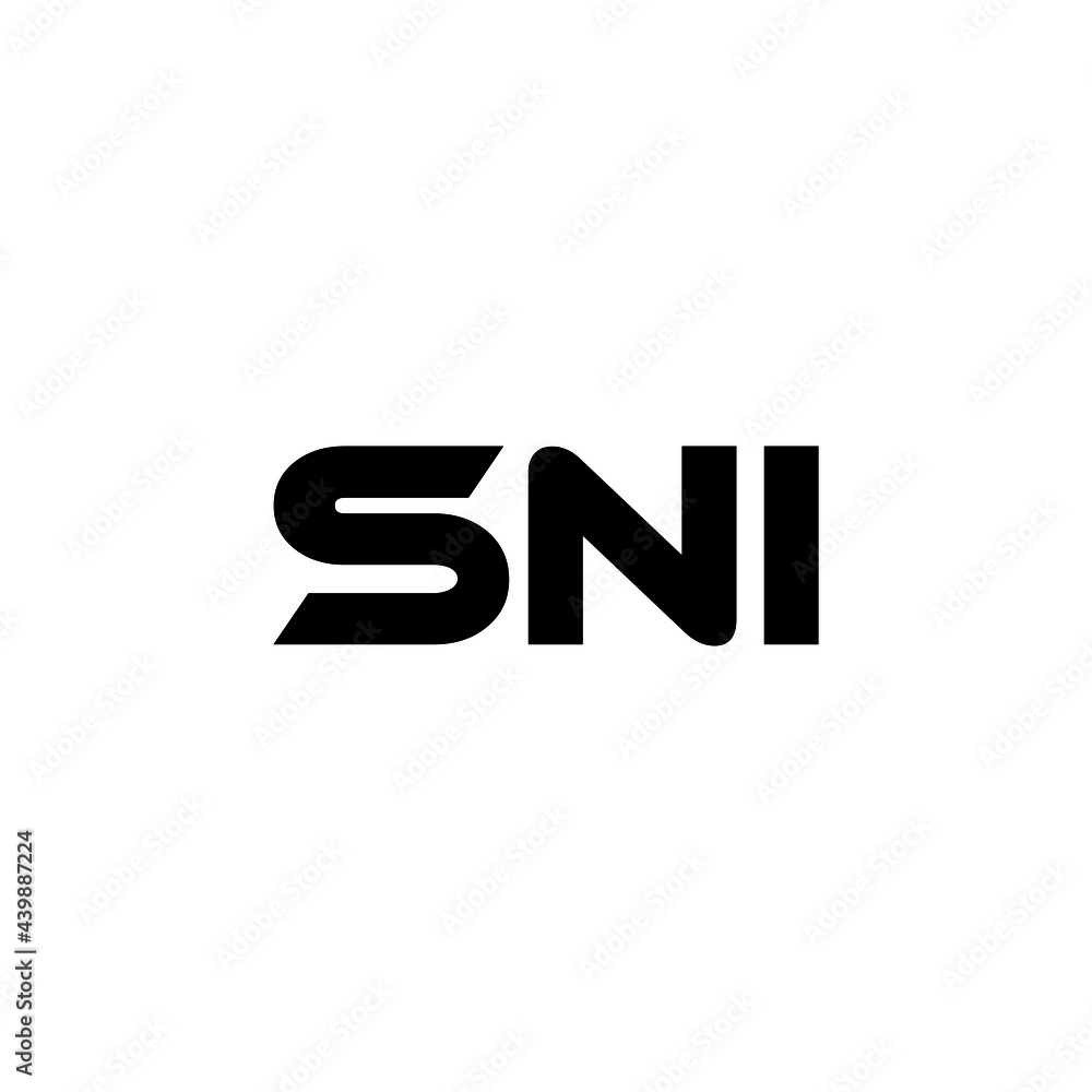 SNI letter logo design with white background in illustrator, vector ...