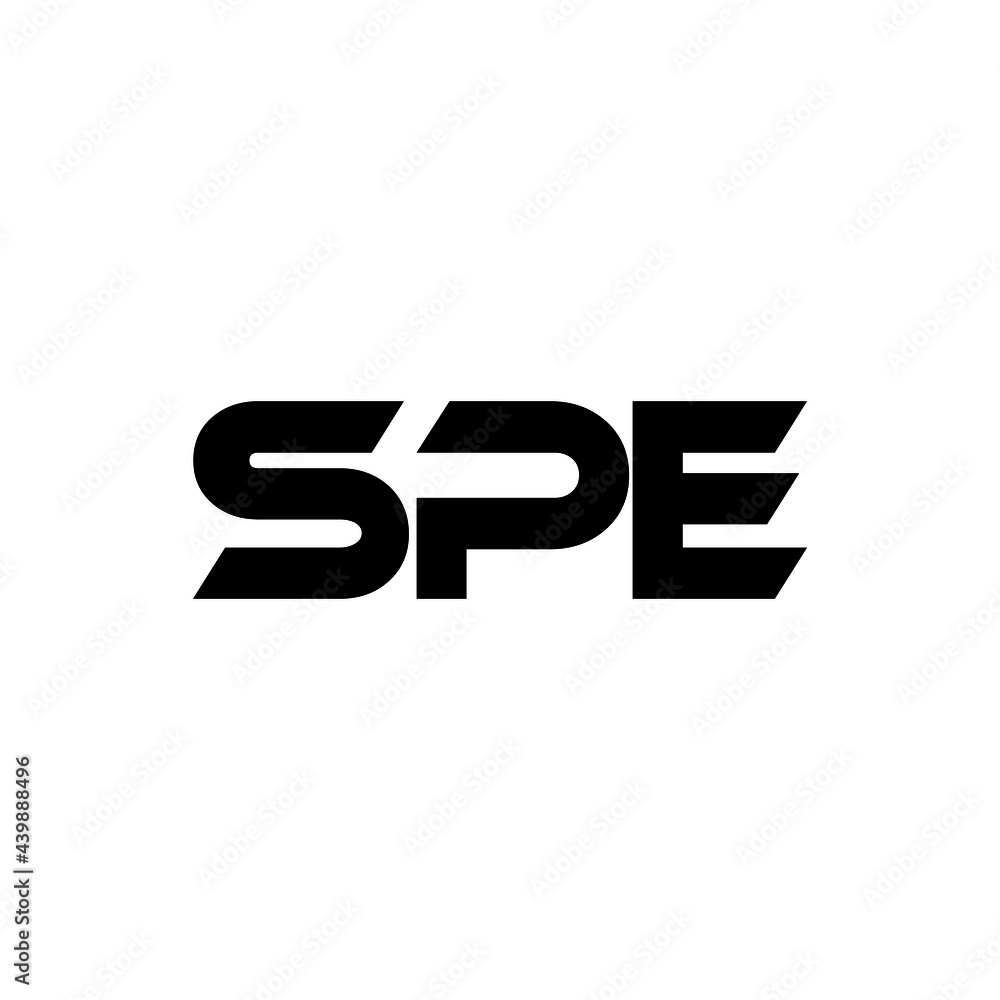 SPE letter logo design with white background in illustrator, vector ...