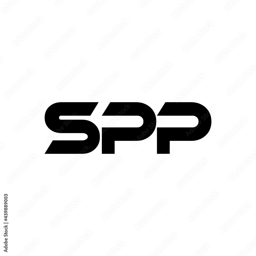 SPP letter logo design with white background in illustrator, vector ...