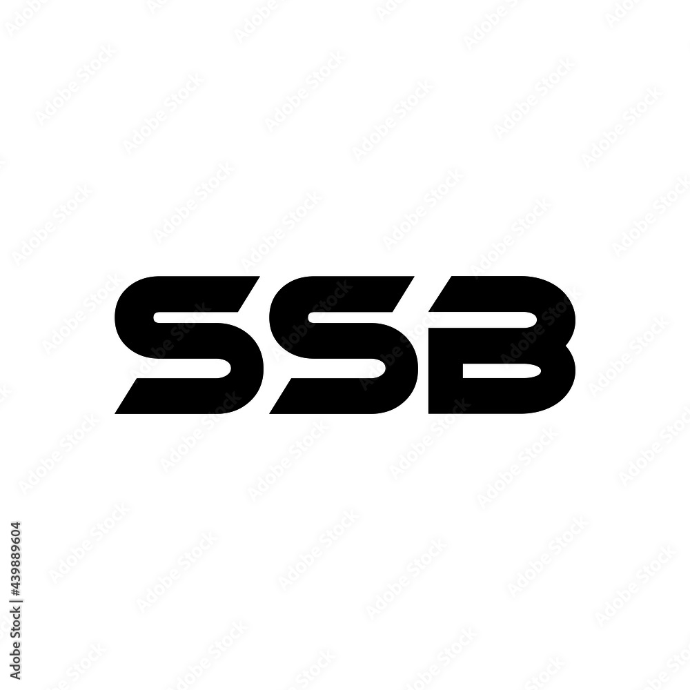 SSB letter logo design with white background in illustrator, vector ...