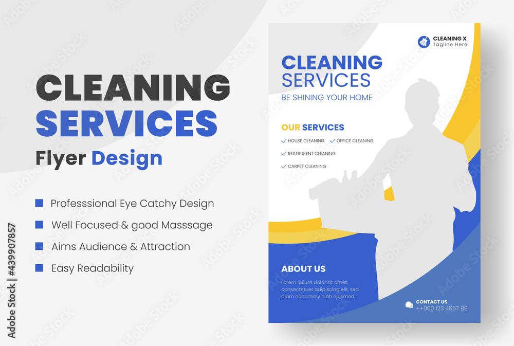 Cleaning services flyer design template.Cleaner Services poster ...