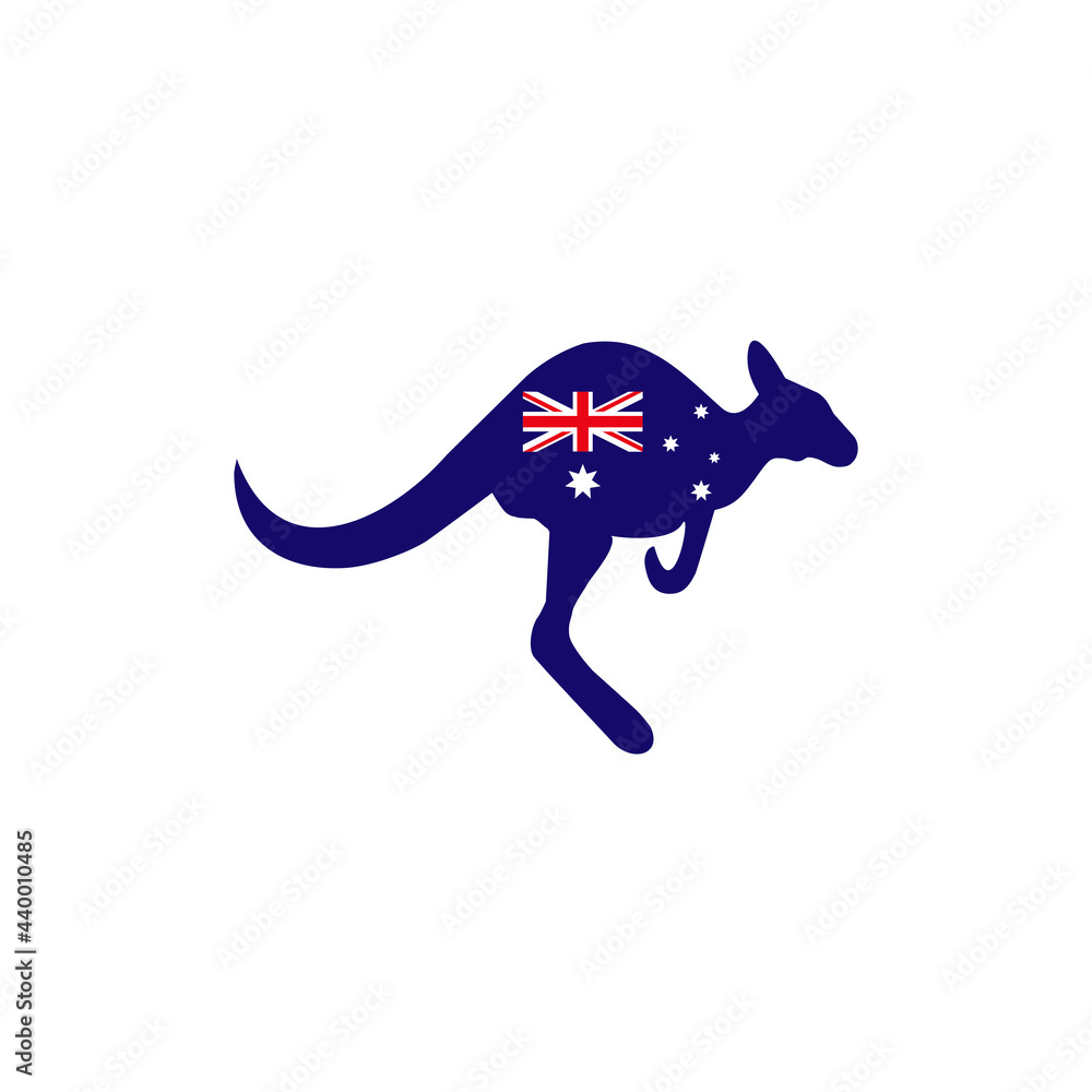 Australia flag icon logo design template Stock Vector | Adobe Stock