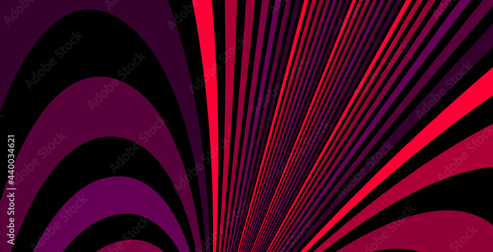 Vector de Stock Psychedelic red colored optical illusion lines vector insane art background, LSD ...