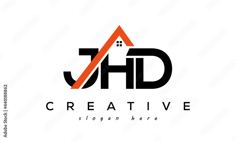 initial JHD letters real estate construction logo vector Stock Vector ...