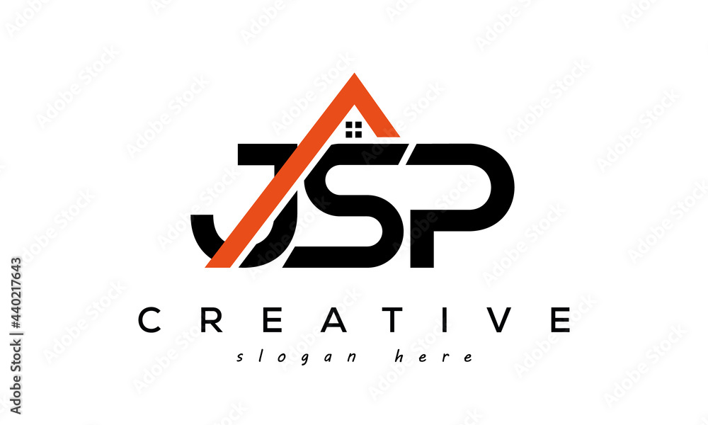 JSP letters real estate construction logo vector Stock Vector | Adobe Stock
