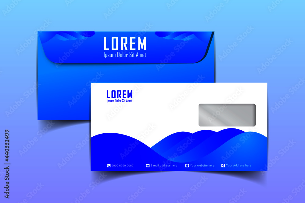 DL Envelope template with front and back. Luxury, Modern, Elegant ...