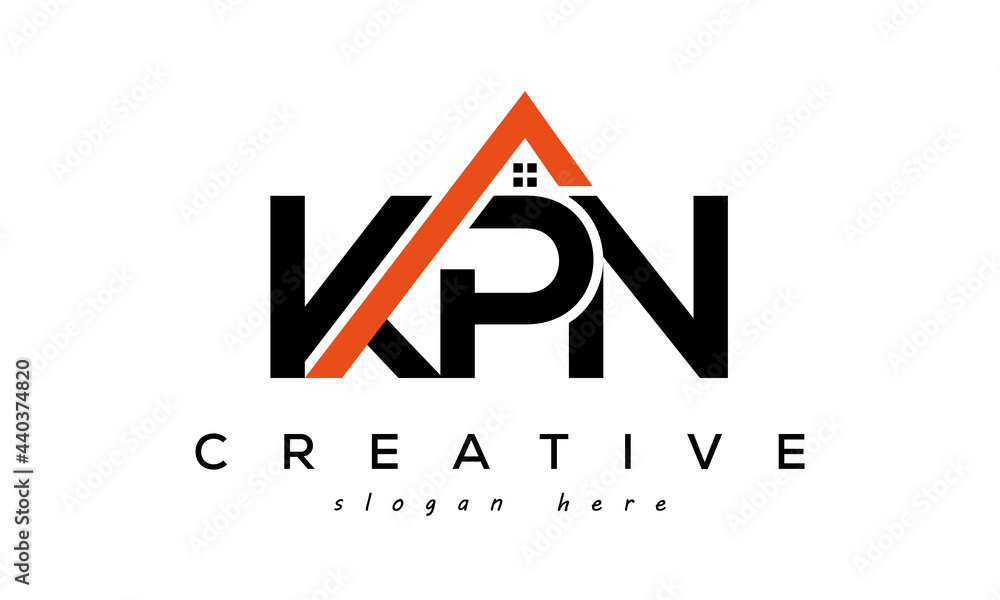 KPN letters real estate construction logo vector Stock Vector | Adobe Stock