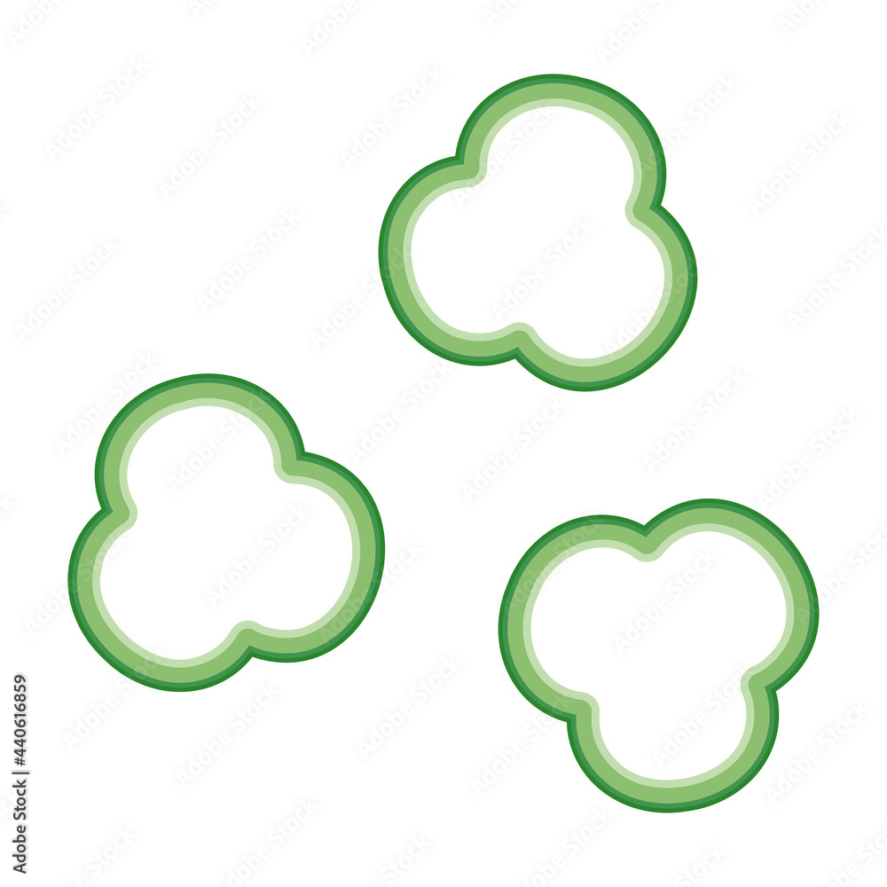 Vector de Stock ピーマンの断面のイラスト_輪切り | Adobe Stock