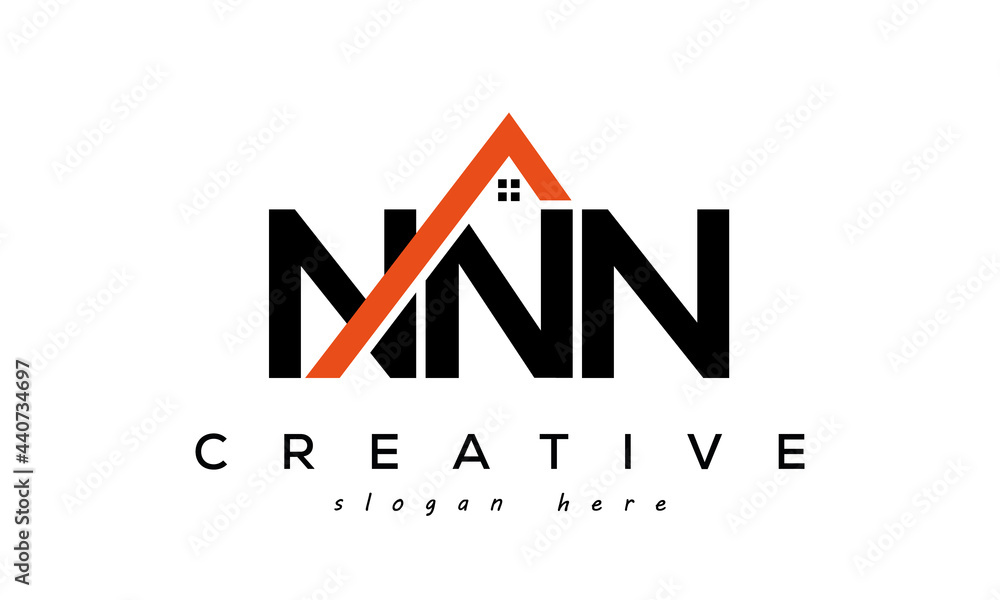 initial NNN letters real estate construction logo vector Stock Vector ...