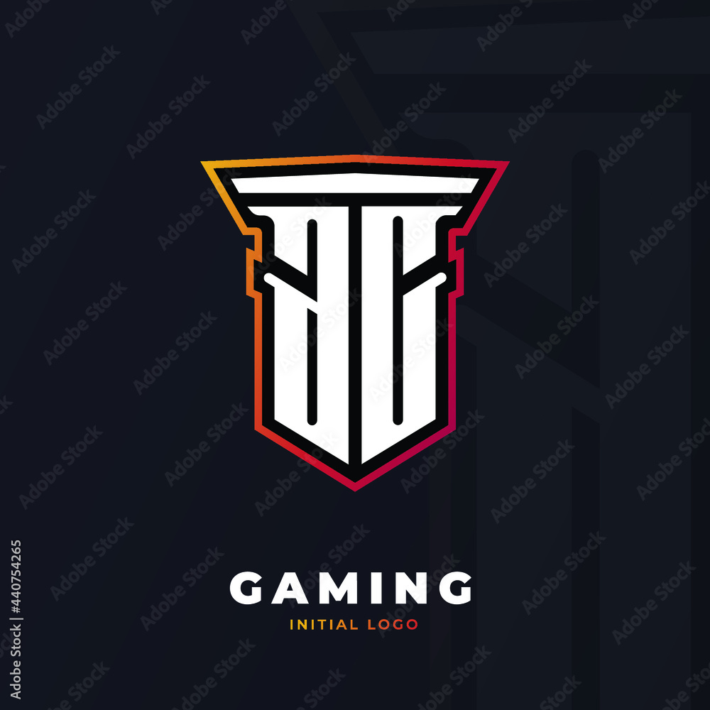 Initial AC with pillar, vector initial letter monogram esport, twitch ...