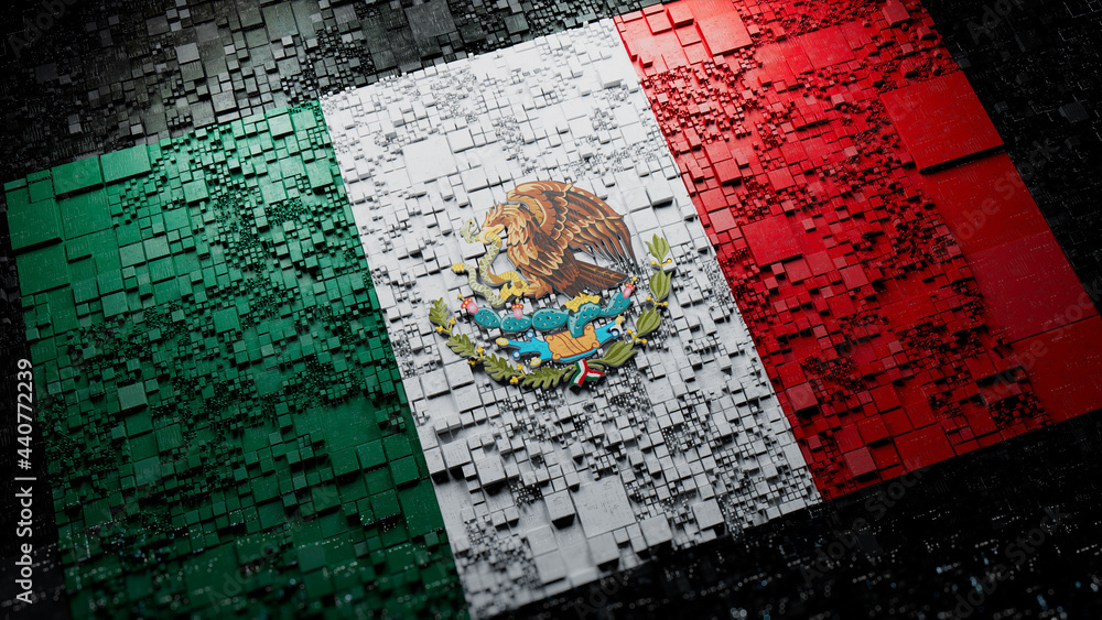 Mexico Flag Wallpaper Stock Illustration | Adobe Stock